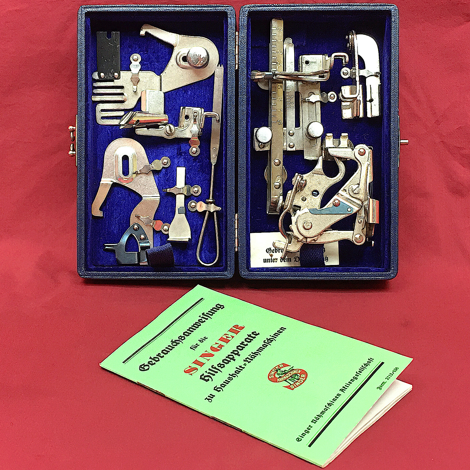 SINGER Featherweight 221 222 Attachments Luxury Set Box German ...