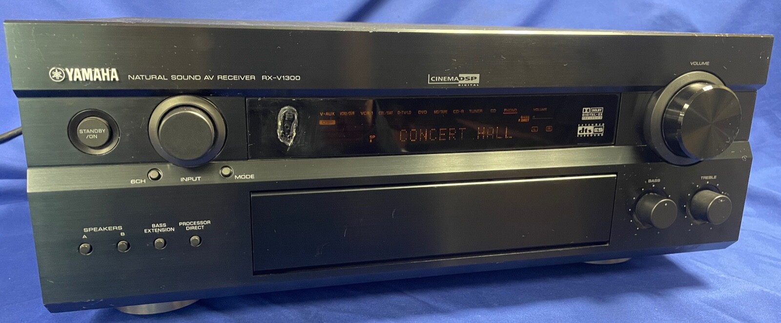 Yamaha RX-V1300, 6.1 AV Receiver-100Wx6-4 Opt in-Dig Coax in-Fair Cond ...