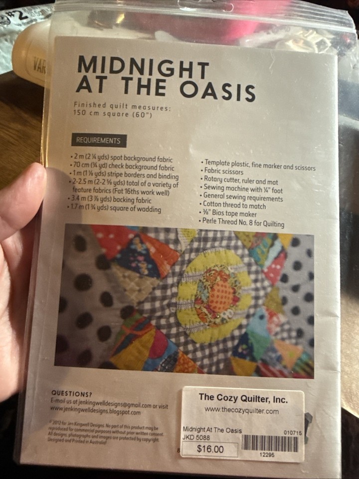Midnight At The Oasis Quilt Pattern 60" x 60" Jen Kingwell 2012 | eBay