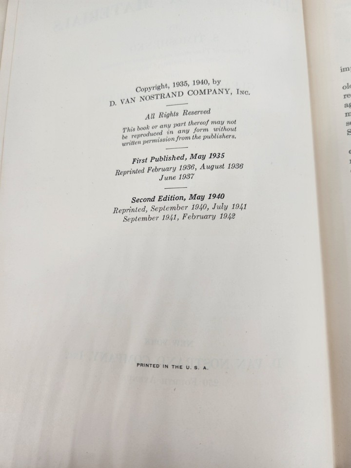 Elements of the Strength of Materials By Stephen Timoshenko Vtg ...