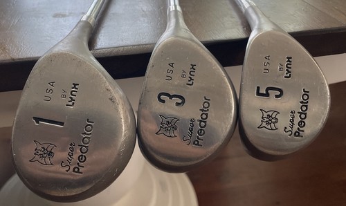 LYNX SUPER PREDATOR 1-3-5 WOOD GOLF CLUB SET RH USA CLASSIC STEEL SHAFT ...