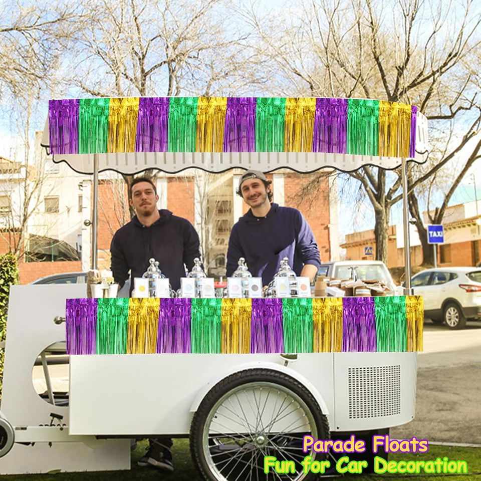 4 Packs Total 39 Ft Mardi Gras Parade Floats for Trailer Car, Green ...