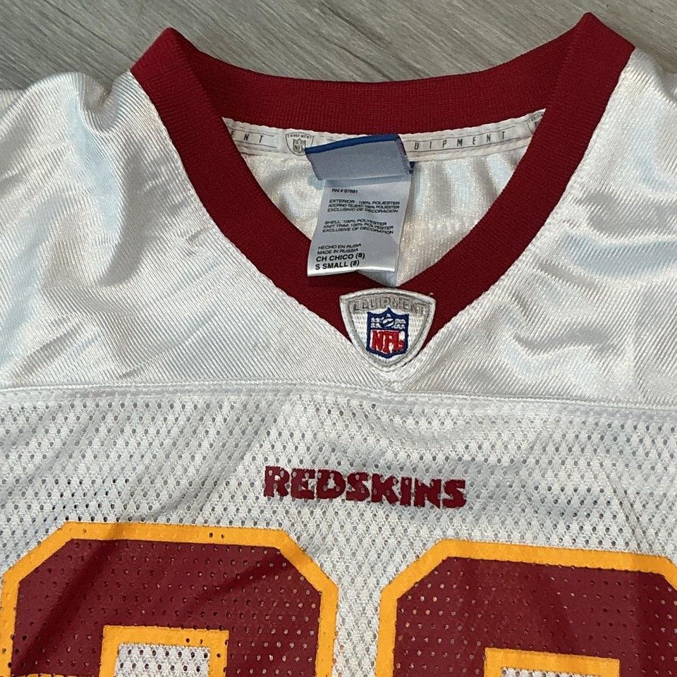 New Youth White Reebok Washington Redskins Clinton Portis Small Jersey ...