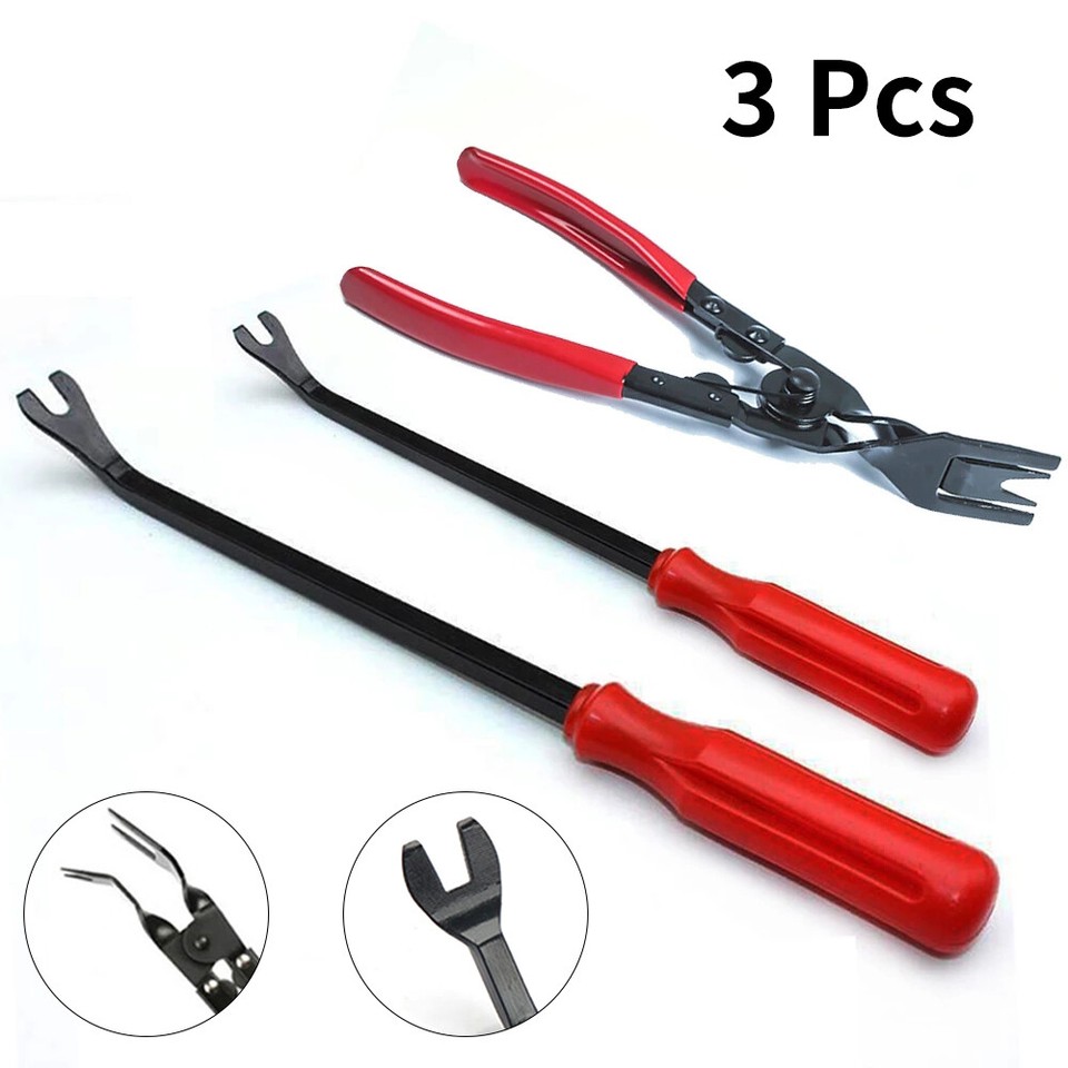 3Pcs Auto Clip Pliers Set and Fastener Remover, Car Trim Rivet Removal ...
