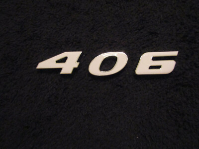 FORD 406 ENGINE ID FENDER HOOD SCOOP QUARTER PANEL TRUNK EMBLEM - WHITE ...