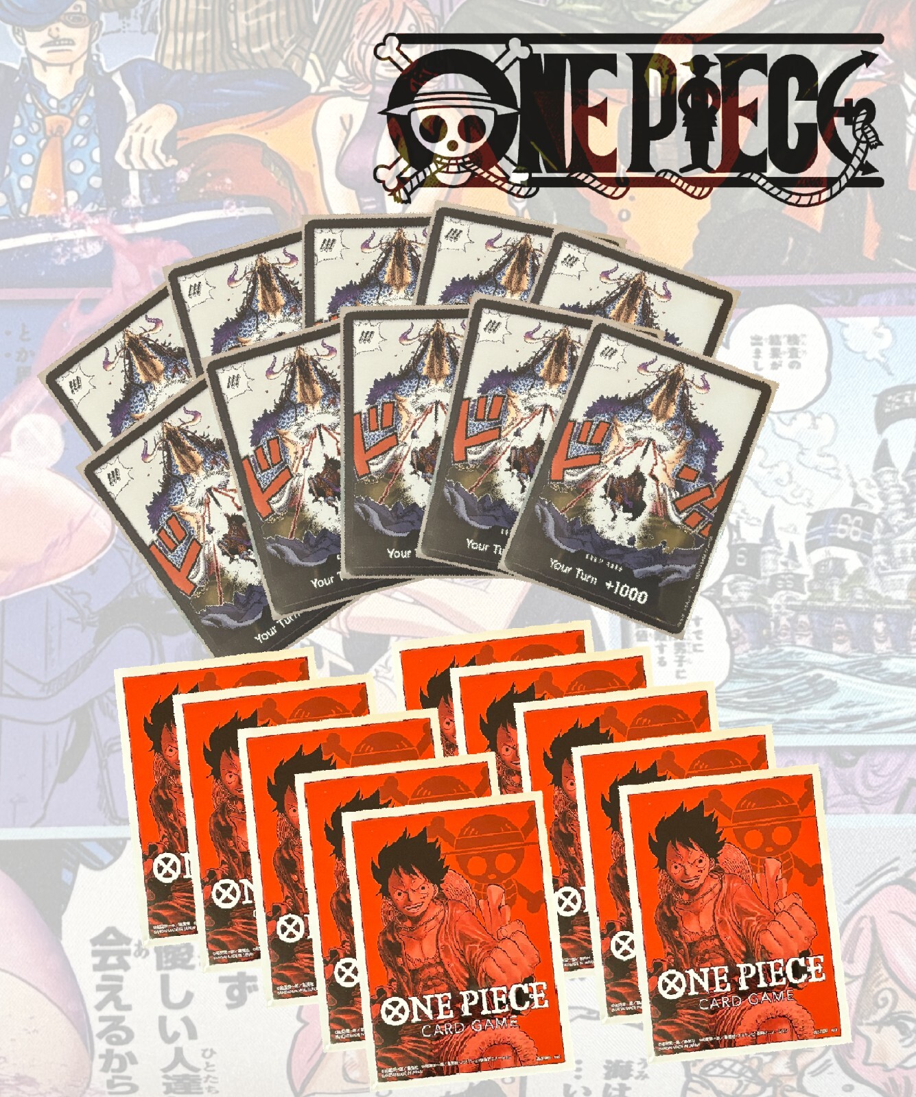 One Piece CCG - Kaido/Luffy DON!! Deck with Red Luffy Sleeves .v1 | eBay