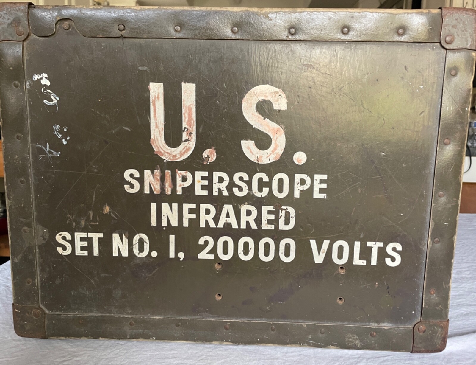 Vintage US Army 1951 Infrared Sniper Scope M1 Carbine Case, 20,000 V ...