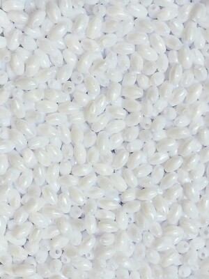 White Pearl 9x6mm Oval Oat Rice Wheat Craft Rosary Beads 500pc Jolly ...