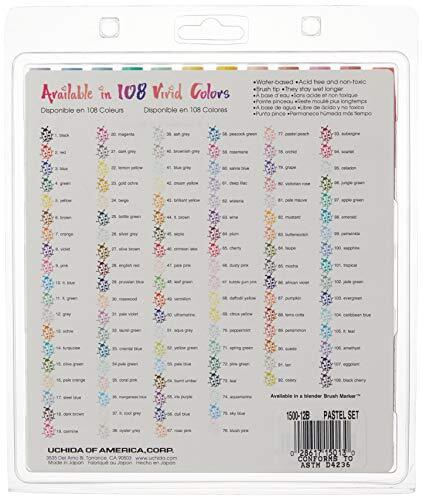 Brush Markers 12/Pkg -Pastel | eBay