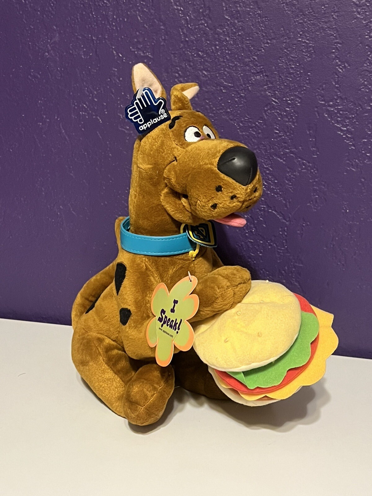 New Vintage 1999 Applause Scooby Doo Cheeseburger Plush Stuffed Animal ...