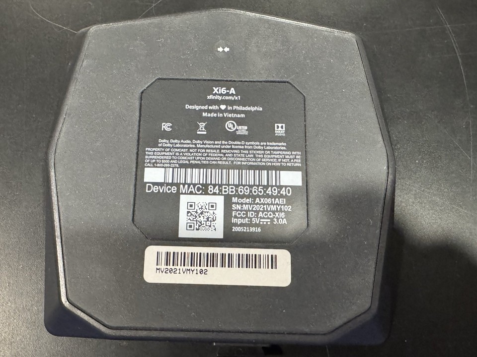 Xfinity Xi6-A Model Streaming TV Box Power Adapter, HDMI Cable- Tested ...