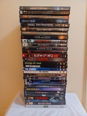 Lot of 30 Horror DVDs Scary Thriller Slasher Movies - Halloween Bundle ...
