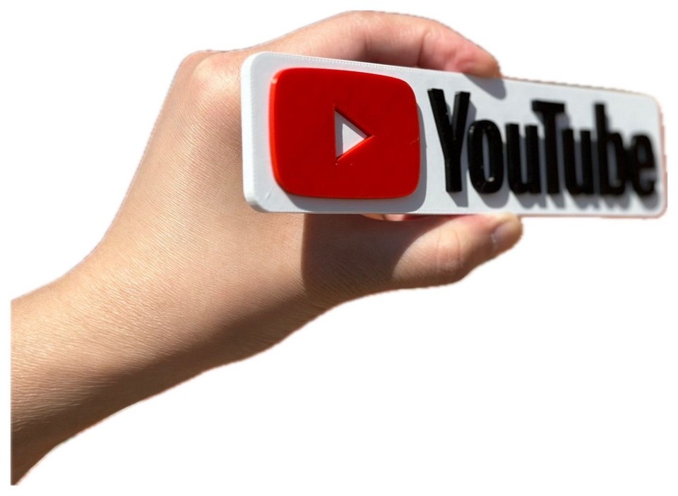 Decorative You Tube YouTube logo Sign Display two sizes small 16cm ...