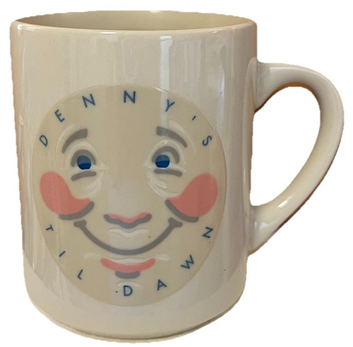 Vtg Denny's Til Dawn Coffee Mug Moon Sun Face Magic Color Heat ...