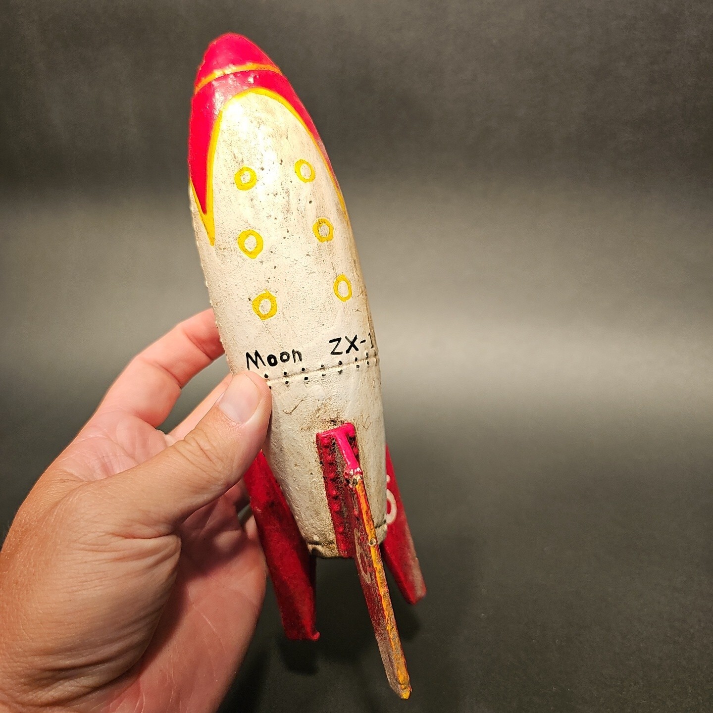 Antique Vintage Style Cast Iron Rocket Coin Bank | eBay