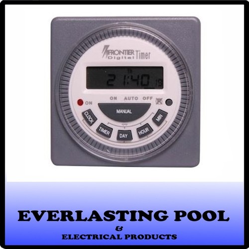 Frontier digital battery back-up Mains timer time clock chlorinator ...