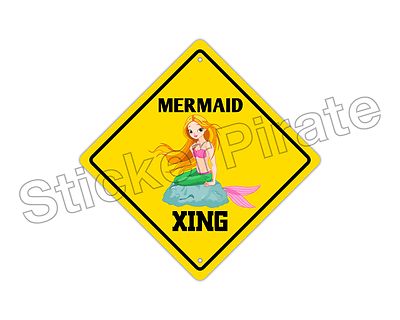 *Aluminum* Mermaid Crossing Funny Metal Novelty Sign 12"x12" | eBay