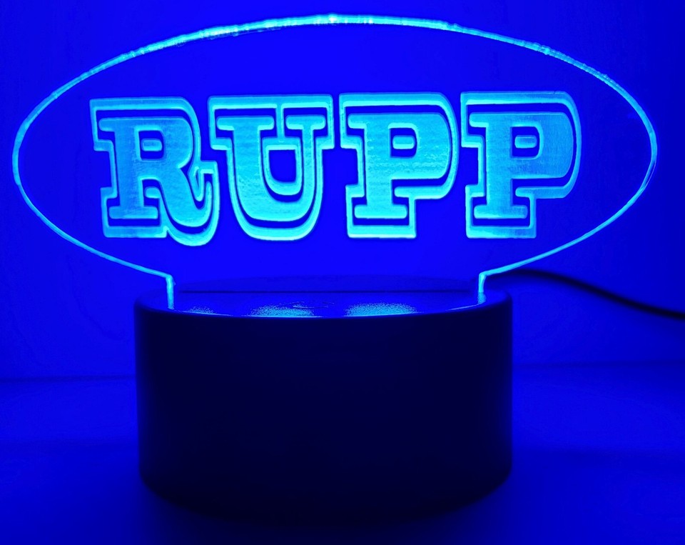 Rupp Vintage Snowmobile Laser Engraved Acrylic Lighted Desktop Remote ...