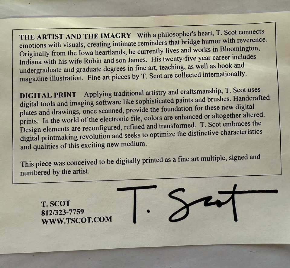 T. Scot Halpin "Inspiration " & “Friends” 9/50, 31/250 Prints Signed ...