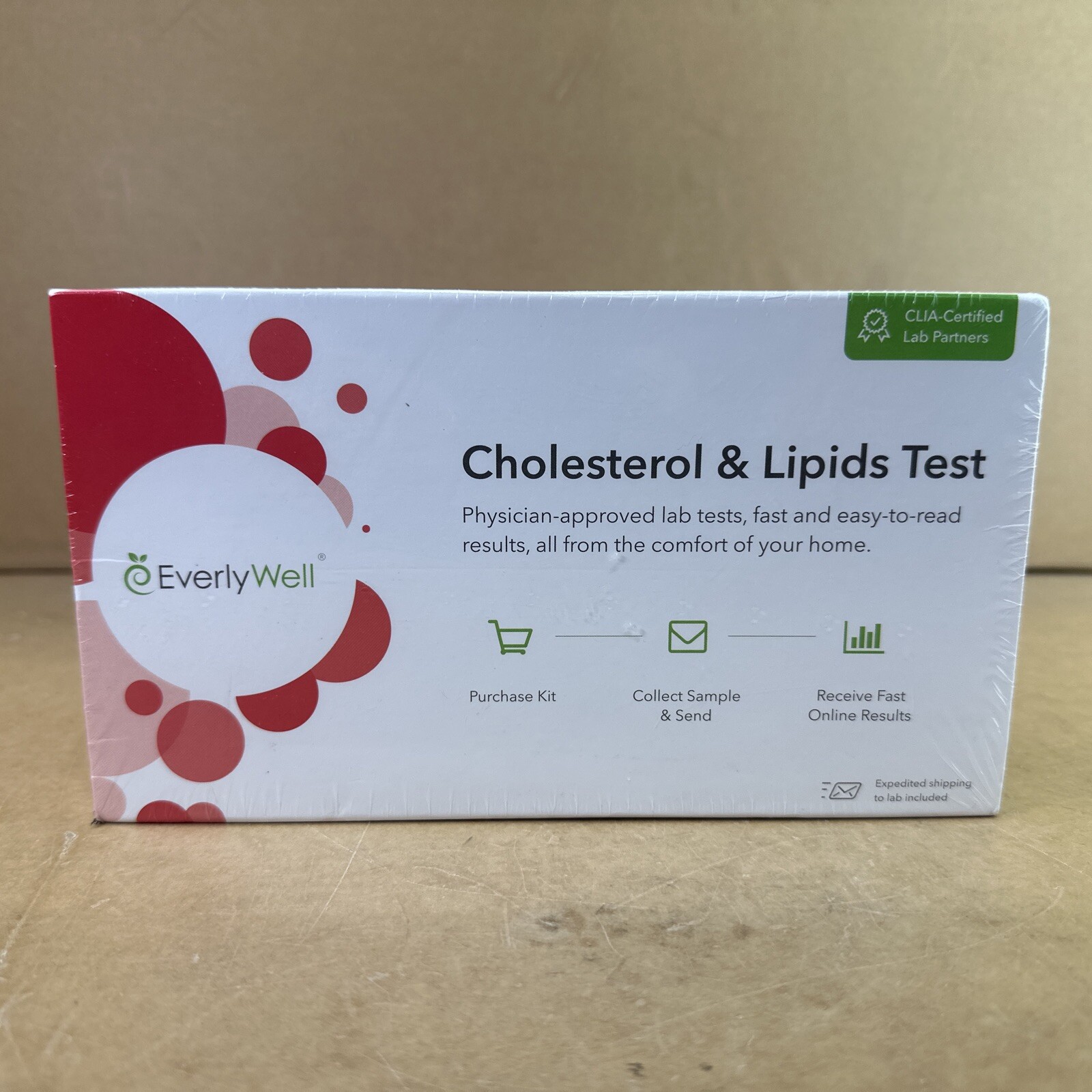 EverlyWell Cholesterol and Lipids Test - at-Home Collection Kit EXP: 8/ ...