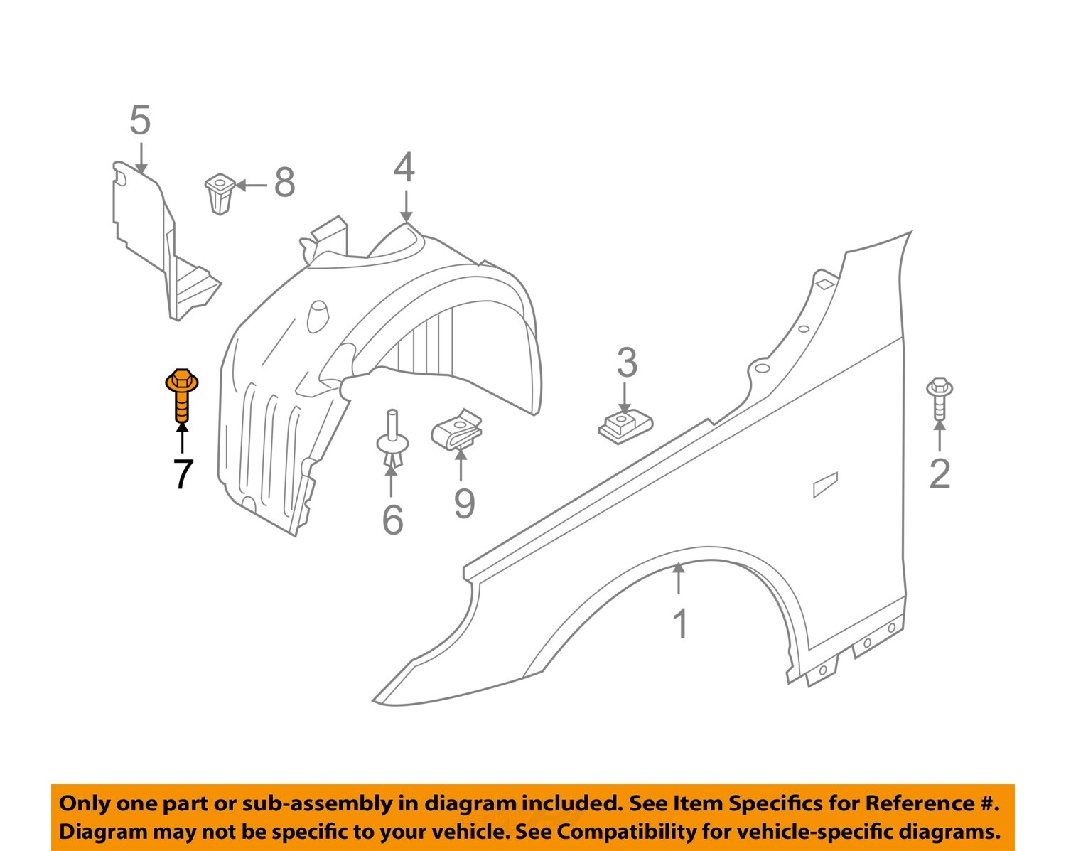 BMW 07147129161 Genuine OEM Factory Original Fender Liner Screw for ...