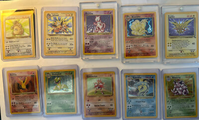 Vintage Pokemon Packs - Base Set - Fossil - Jungle - 11 Cards - See ...