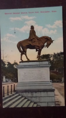 General Devens' Statue, Court Hall, Worcester, MA - 1913 | eBay