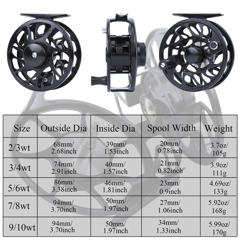 Maxcatch Fly Reel 2/3/4/5/6/7/8/9/10WT CNC Machined Aluminum Trout ...