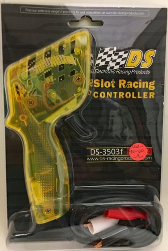 YELLOW HO SLOT CAR CONTROLLER BY DS 120/90/60 OHM WITH BOOTED ALLIGATOR ...