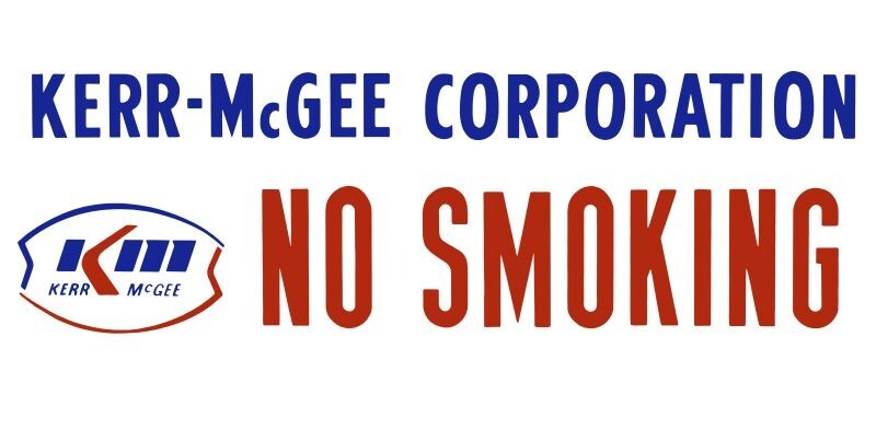 Kerr McGee Oil Co. NO SMOKING NEW Sign 24x48" USA STEEL XXL Size | eBay