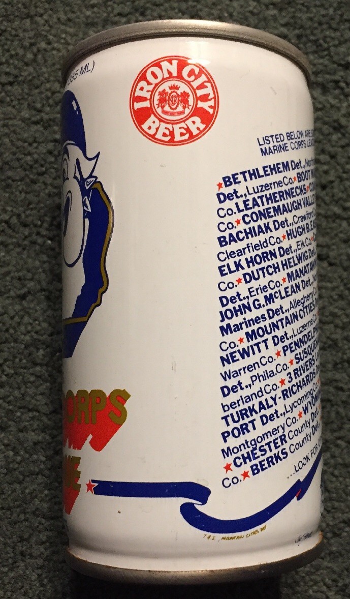 IRON CITY MARINE CORPS DEVIL DOG BEER CAN PITTSBURGH PA | eBay