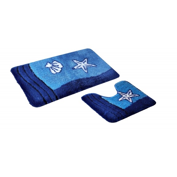 Badematten-Set 2-teilig Teppich | Badvorleger WC-Vorleger mit/ohne U ...