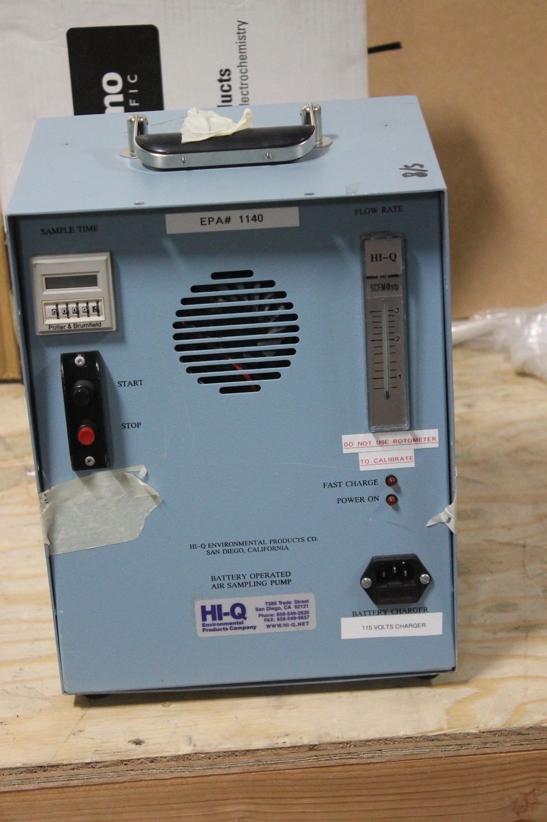 HI-Q ENVIROMENTAL BATTERY OPERATED AIR SAMPLER SAMPLING PUMP | eBay