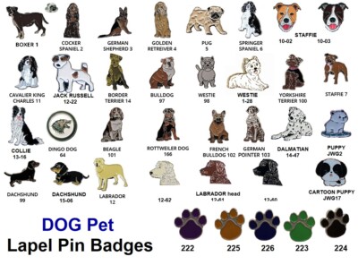 DOG Pet Lapel Pin Badge, Brooch Metal Enamel Fashion Accessories on ...
