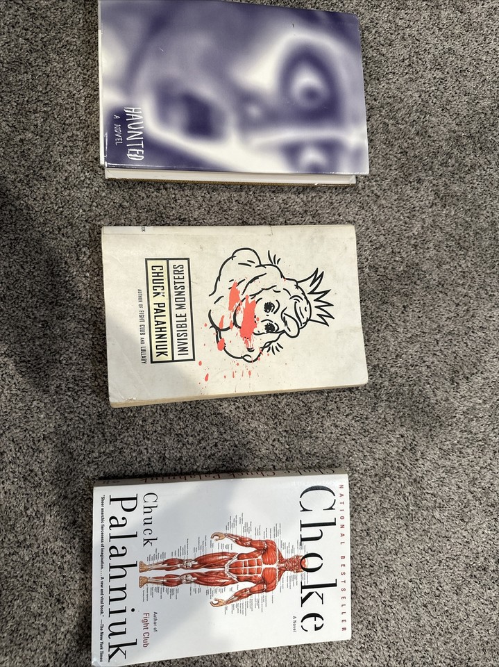 Chuck Palahniuk Book lot Haunted, Invisible Monsters, and Choke ...