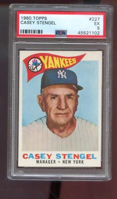 1960 Topps #227 Casey Stengel PSA 5 Graded Baseball Card MLB New York ...