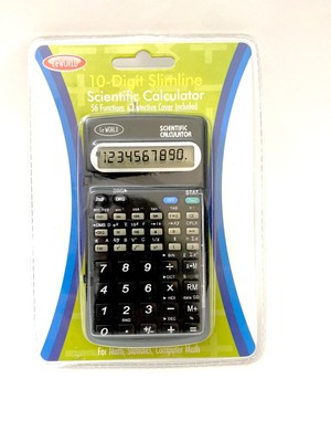 Scientific Calculator 10 digit display 56 functions Protective Cover ...