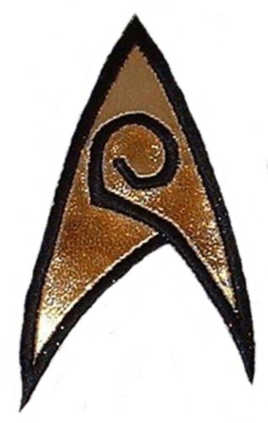 Star Trek Original Series ENGINEERING Uniform Logo 3" Embr. GOLD FOIL ...
