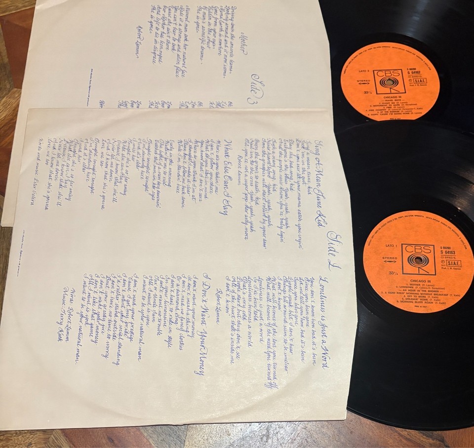 CHICAGO III 1971 2LP GATEFOLD LAMINATED COVER SET W/ POSTER ~ CBS Rock ...