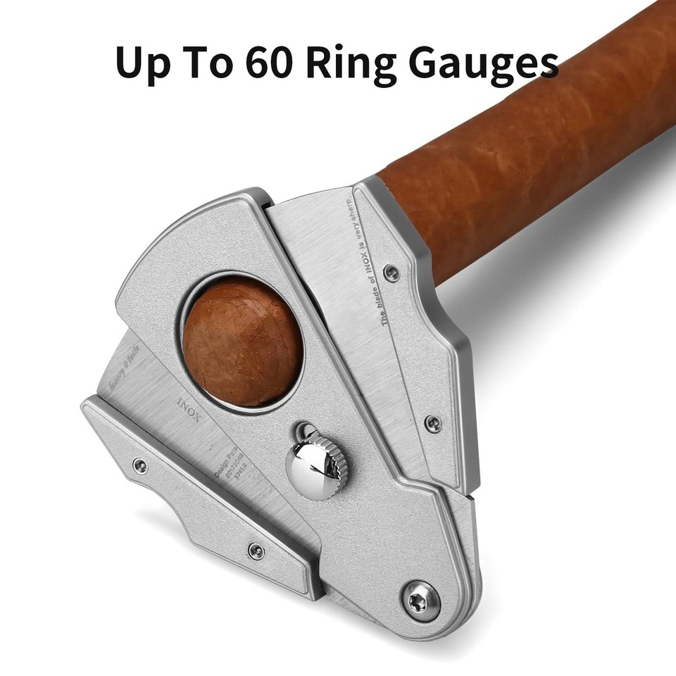 Cigar Cutter Stainless Steel, Double Sharp Blade Safe Cut Cutter, Lock ...