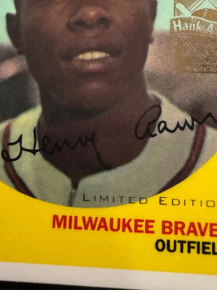 1999 Hank Aaron #380 Topps 1958 Vintage Reprint #6 of 23 Limited ...