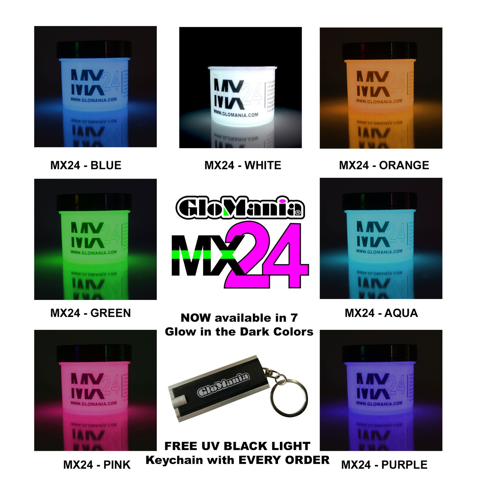 BLUE MX24 Extreme Glow in the Dark Paint Invisible Range 1oz | eBay