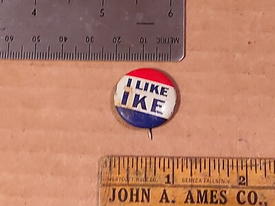 Vintage Original I Like Ike Eisenhower Political Campaign Pinback Badge ...