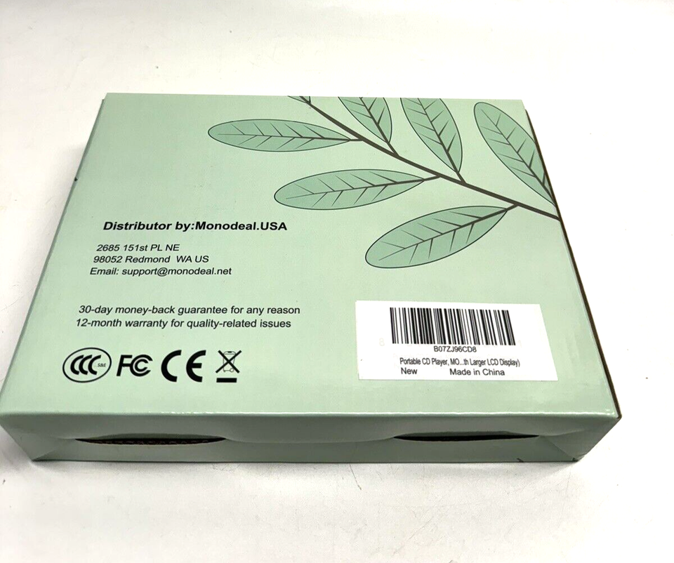 Portable CD Player, MONODEAL Rechargeable Personal Compact Disc CD ...