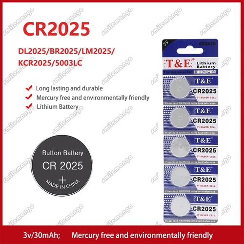 2-5Pcs 3V CR2025 Button Battery DL2025 BR2025 5003LC LM2025 Coin Cell ...