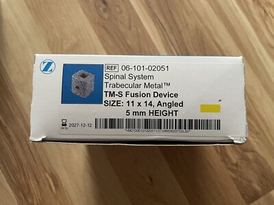 Zimmer Biomet Spinal System Trabecular Metal TM-S Fusion Device 11X14 ...