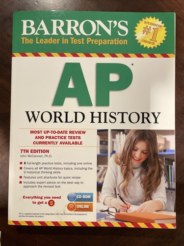Barron's AP World History with CD-ROM by John McCannon (2016, Trade ...