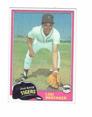 Lou Whitaker Detroit Tigers 2B #234 Topps 1981 #Baseball Card | eBay