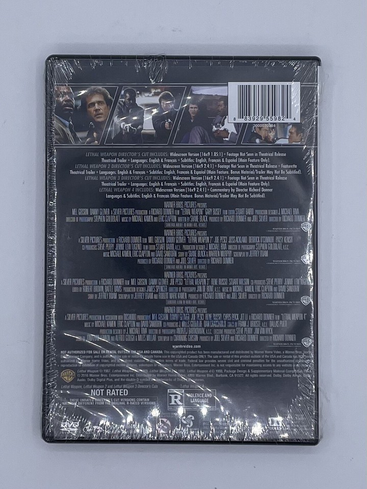 The Complete Lethal Weapon Collection Four Film Collection Brand New ...
