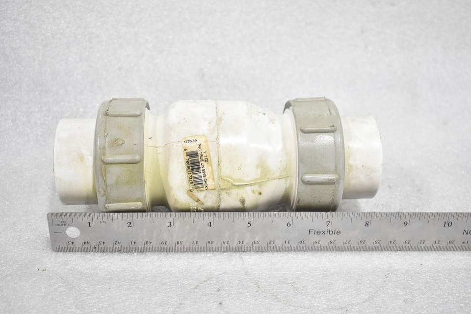 FLO CONTROL INC. D-2466 PVC TRUE UNION SWG CHECK VALVE PIPE FITTING 1-1 ...